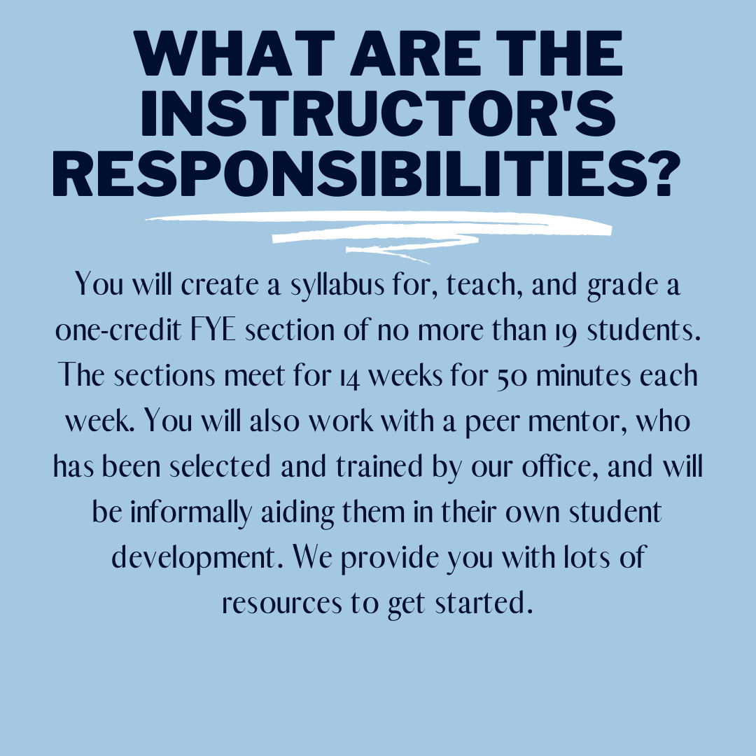 New Instructors Information | First Year Experience