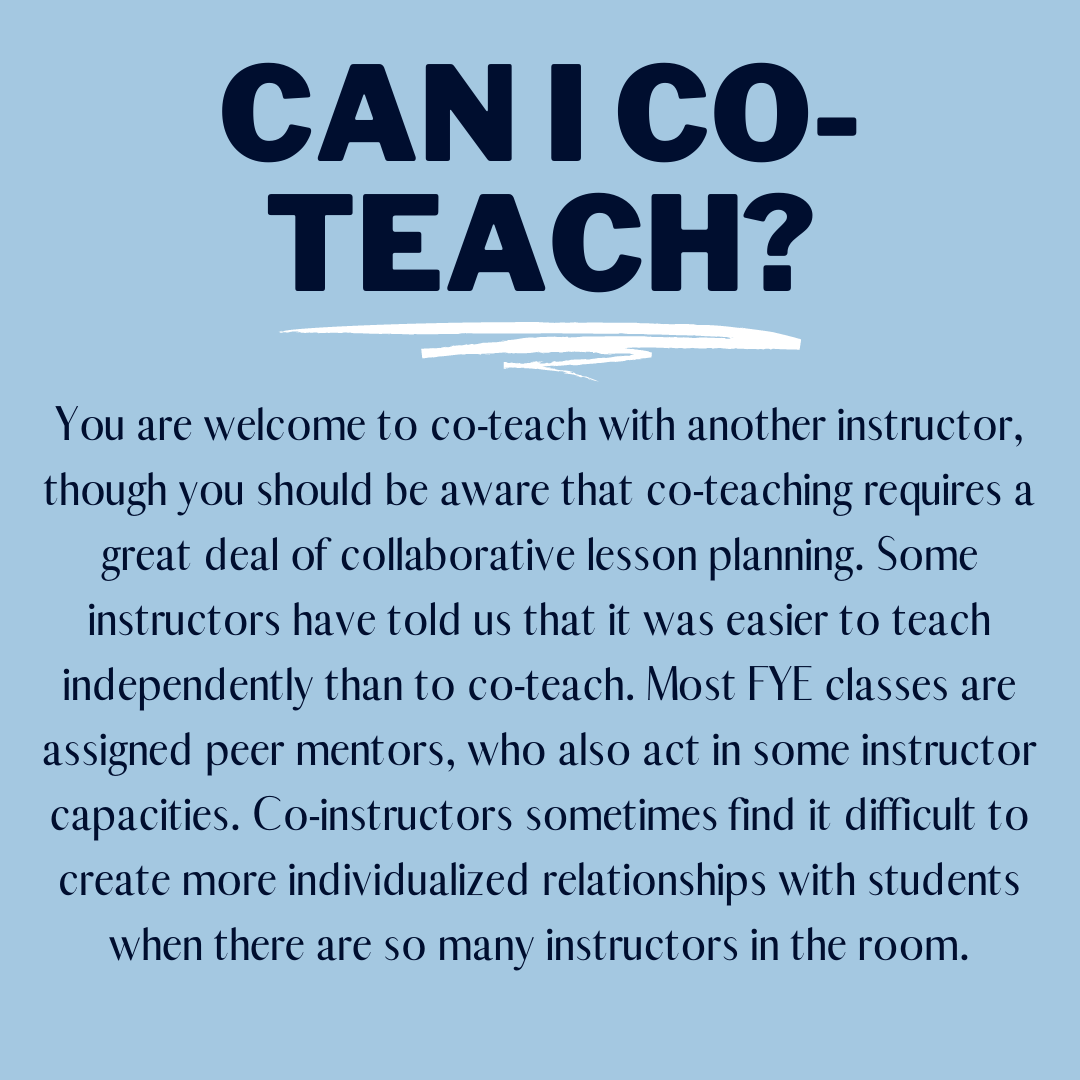 New Instructors Information | First Year Experience